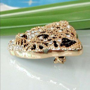 Accessories | Mens 14k Gold Jaguar Brooch Lapel Pin 2ct Diamond Suit ...